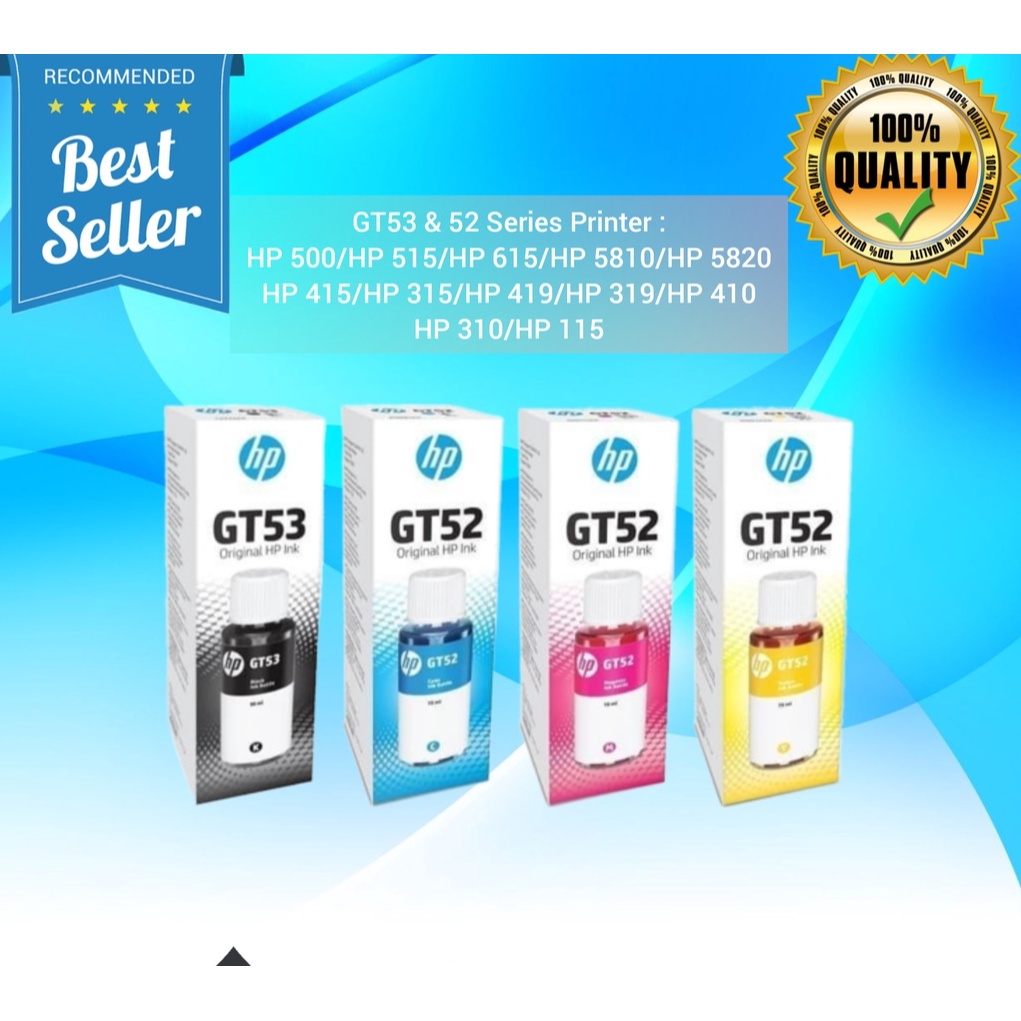 Jual Tinta HP GT53 GT52 PREMIUM 1Set Untuk Printer GT5810 GT5820 New ...