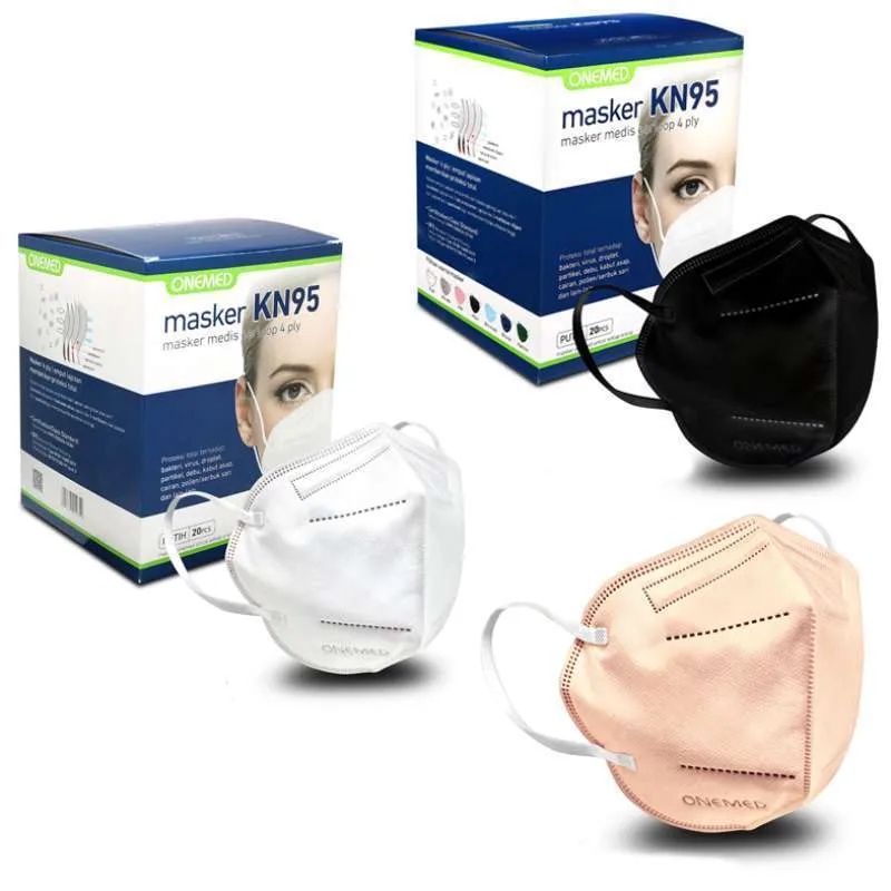 Jual Masker KN95 4 Ply Earloop OneMed / Masker Respirator KN95 isi 20's ...