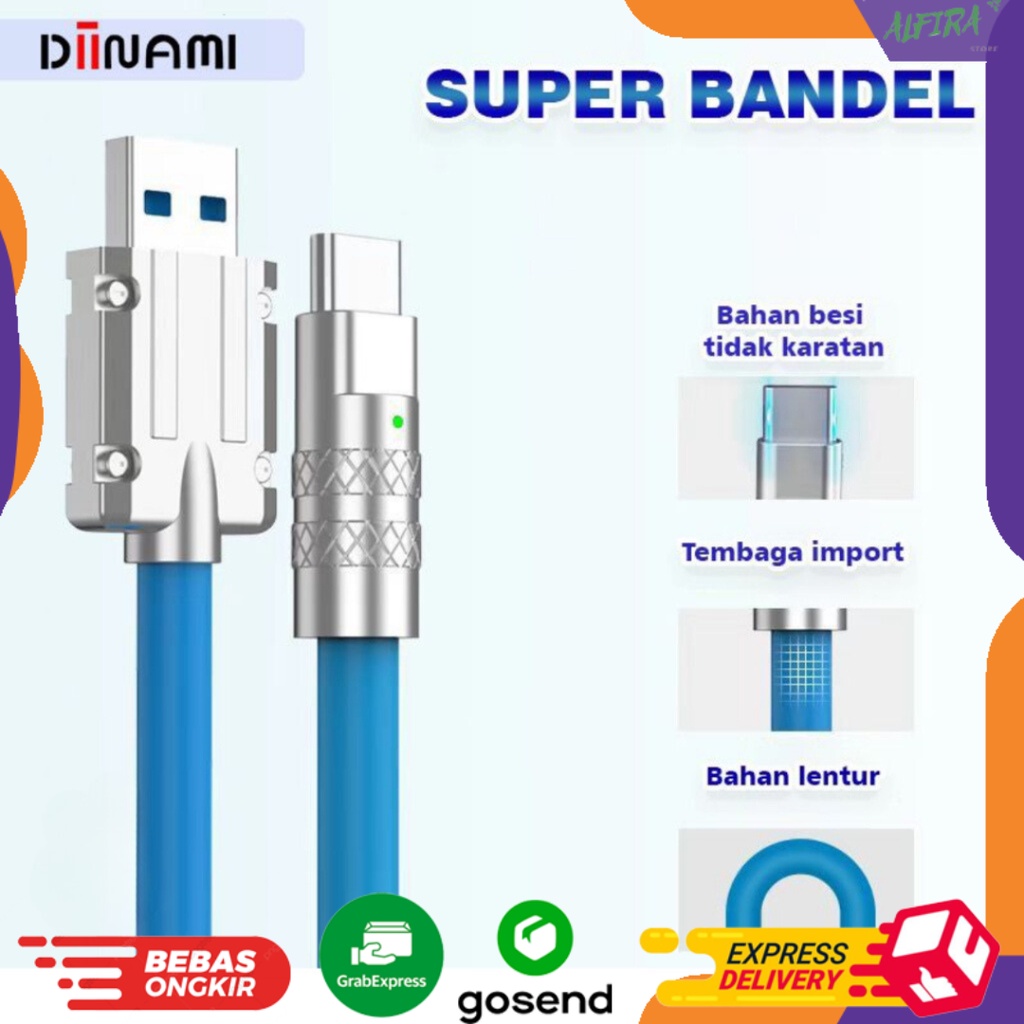 Jual Kabel Data DIINAMI M11 Bahan Besi 120W 6A super FAST Charging ...