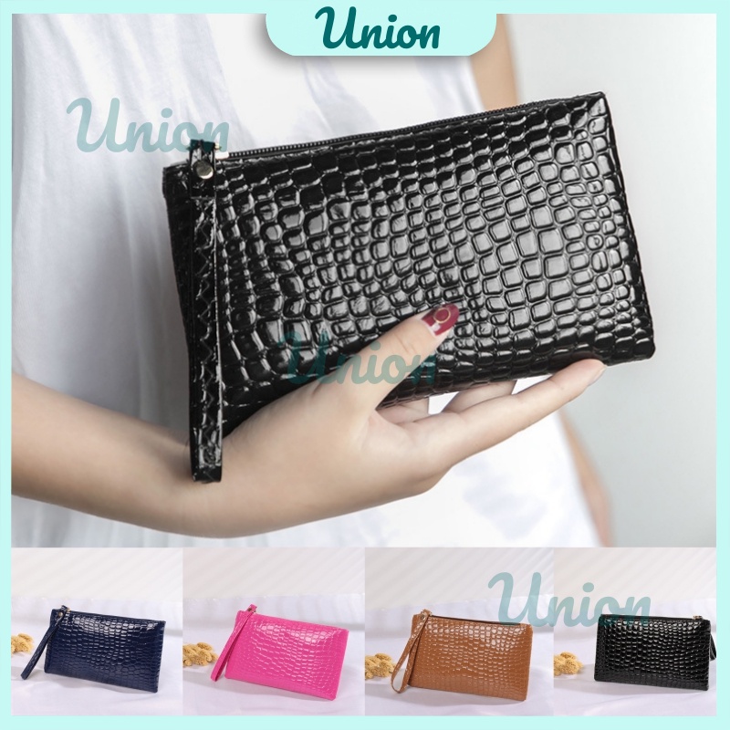 Jual UM Dompet Wanita / Pouch Kartu Hp Koin /motif kulit Polos Model ...