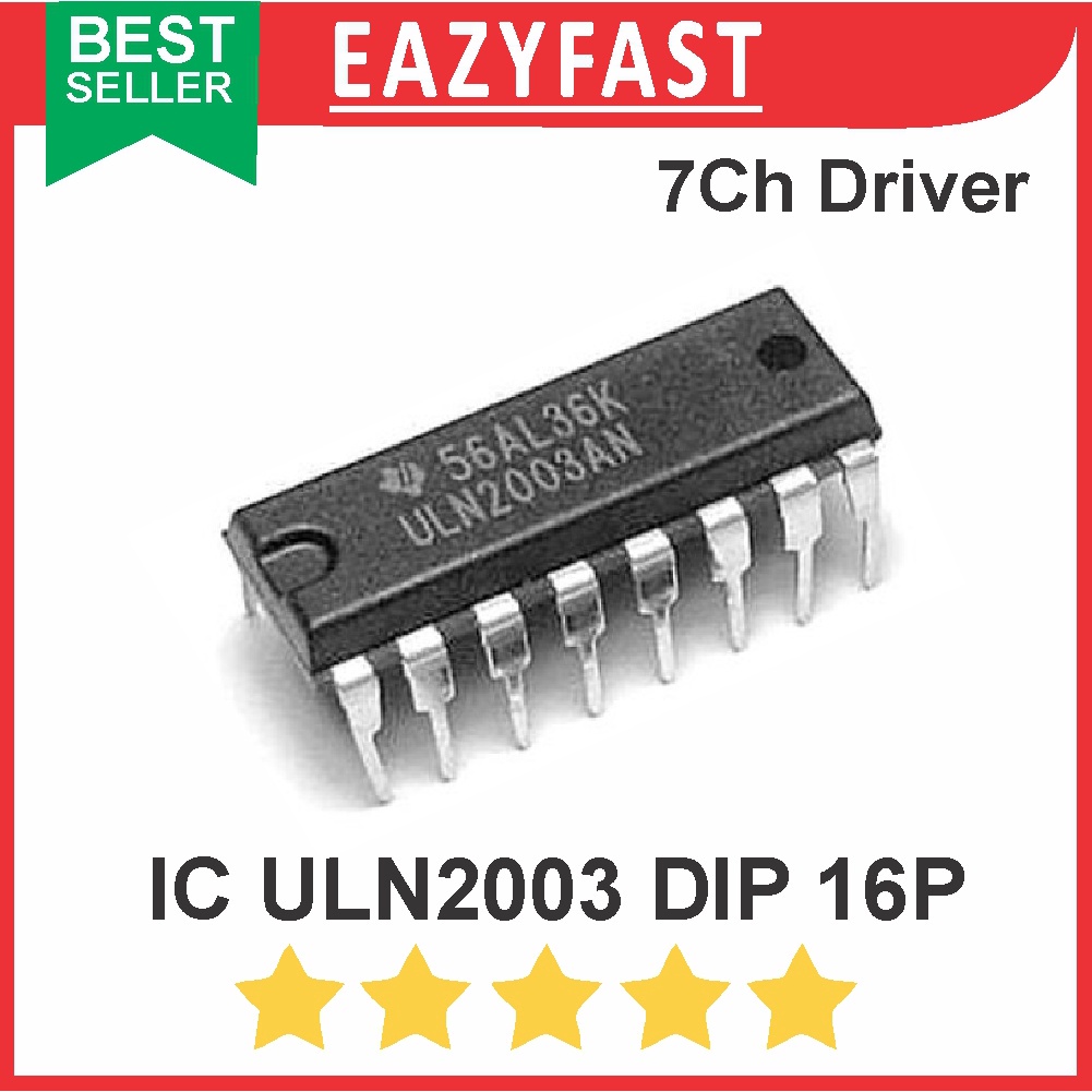 Jual IC ULN2003 ULN 2003 DIP 7 Ch Transistor Darlington Array Driver ...