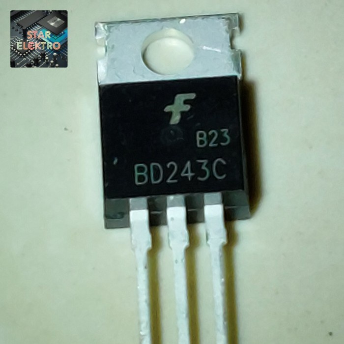 Jual BD243C BD243 Bipolar Transistor NPN BJT 6A 100V To-220 BD 243C | Shopee Indonesia