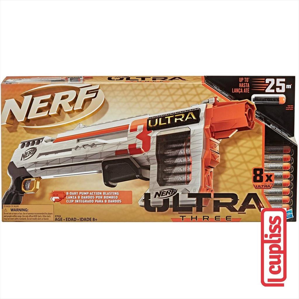 Jual NERF Original Ultra Three Pump Action Blaster Hasbro E7924 Cupliss ...