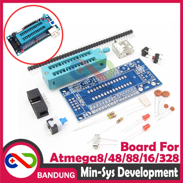 Jual AVR ISP MINIMUM SYSTEM DEVELOPMENT BOARD FOR ATMEGA8 ATMEGA48 ATMEGA88 ATMEGA328 | Shopee ...