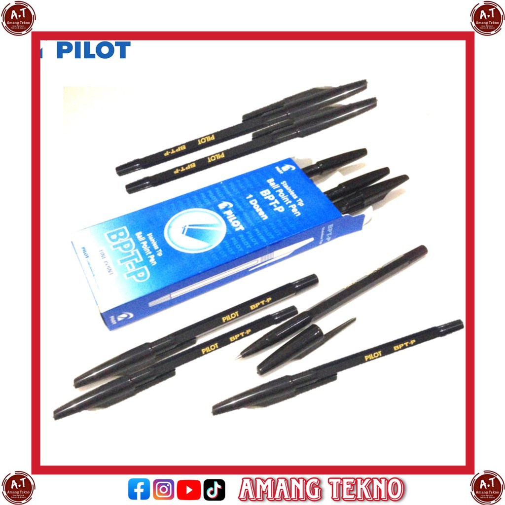 Jual PULPEN BPTP PILOT HITAM /PEN PILOT WARNA HITAM / BALLPOINT BPTP ...