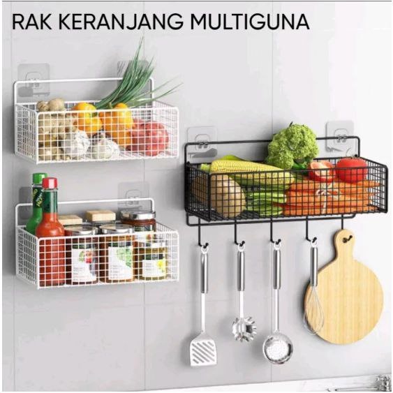 Jual Rak Keranjang Besi / Rak Gantung Aluminium Rack Bathroom 1 Layers ...
