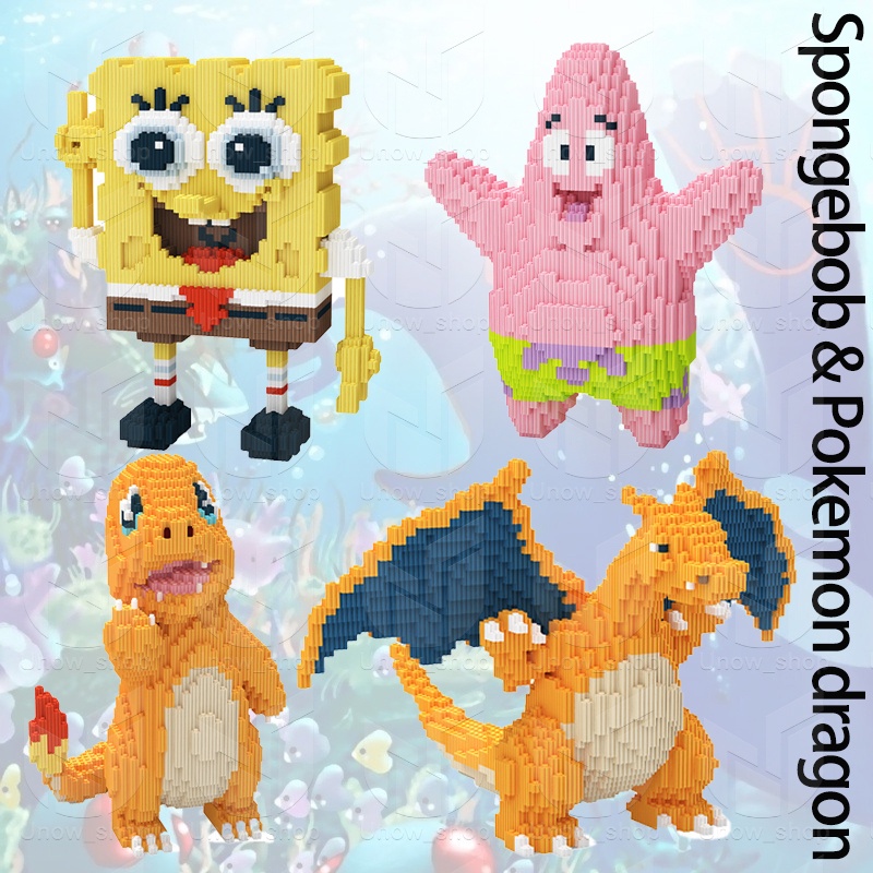 Jual Nano Block SPONGEBOB & POKEMON DRAGON Series | Bricks education ...