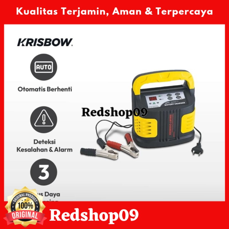 Jual Krisbow Charger Aki Mobil 12v 2a/6a/12a Erbc12 | Shopee Indonesia