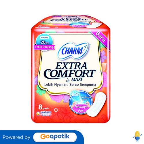 Jual Charm Extra Comfort Maxi Wing Pack 8 Pcs | Shopee Indonesia