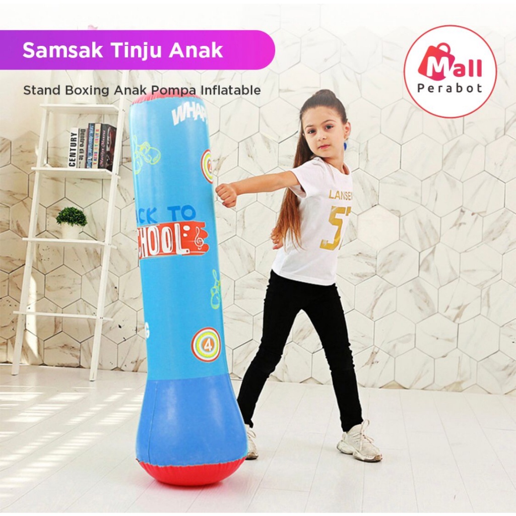 Jual Stand Boxing Anak Samsak Tinju Pompa Inflatable Kids Training ...