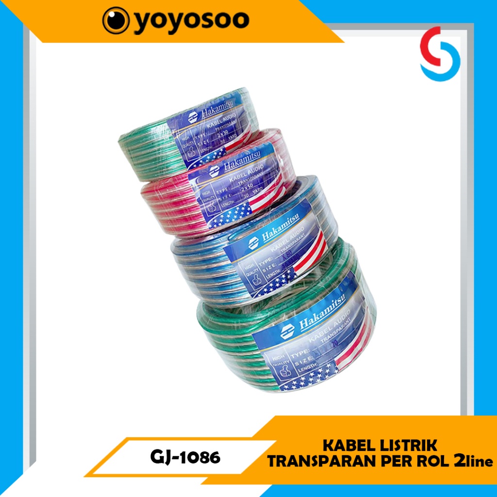 Jual Kabel Listrik Transparan Kabel Serabut Per Rol 2line-yoyosoo | Shopee Indonesia