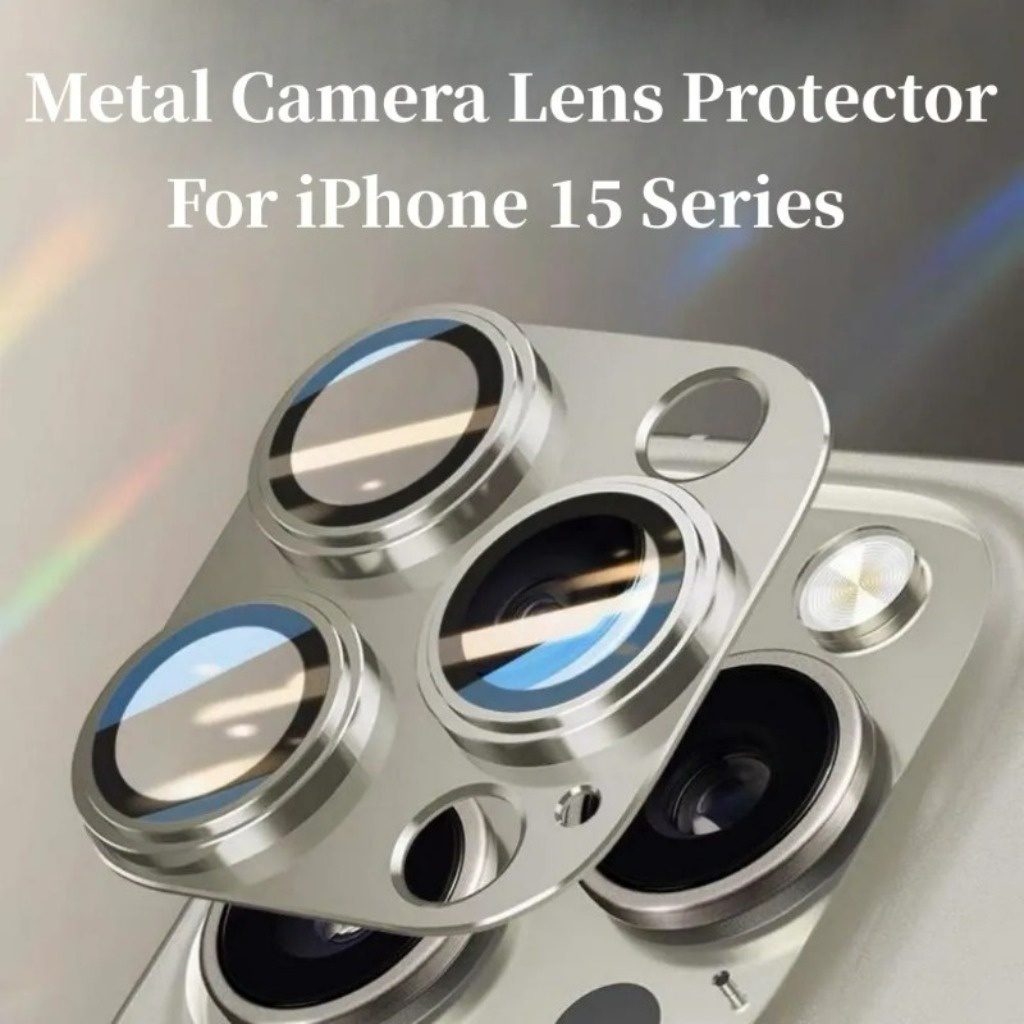 Jual Metal Camera Lens Protector For iPhone 15 14 13 Pro Max 15 Plus ...