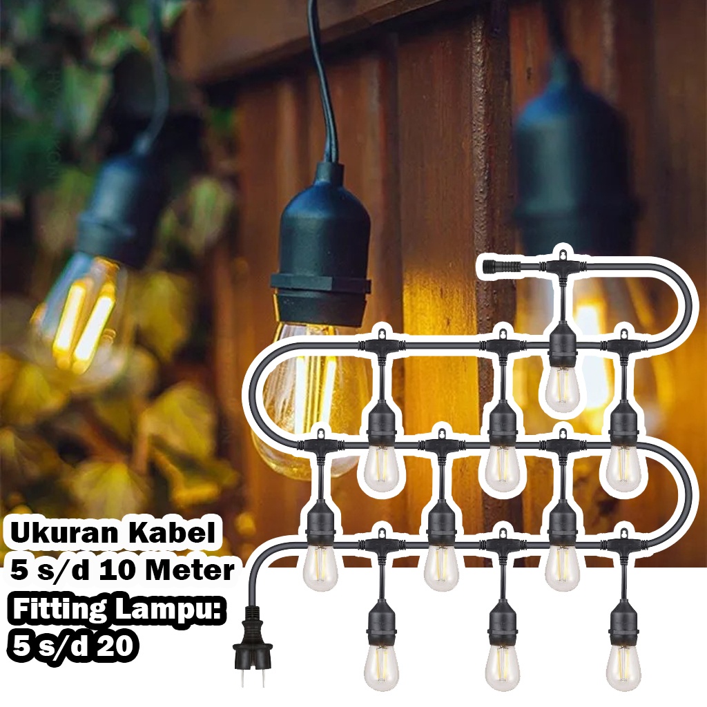 Jual TBB Fitting Lampu Gantung Outdoor 10 Meter 10 Fitting/ LAMPU ...