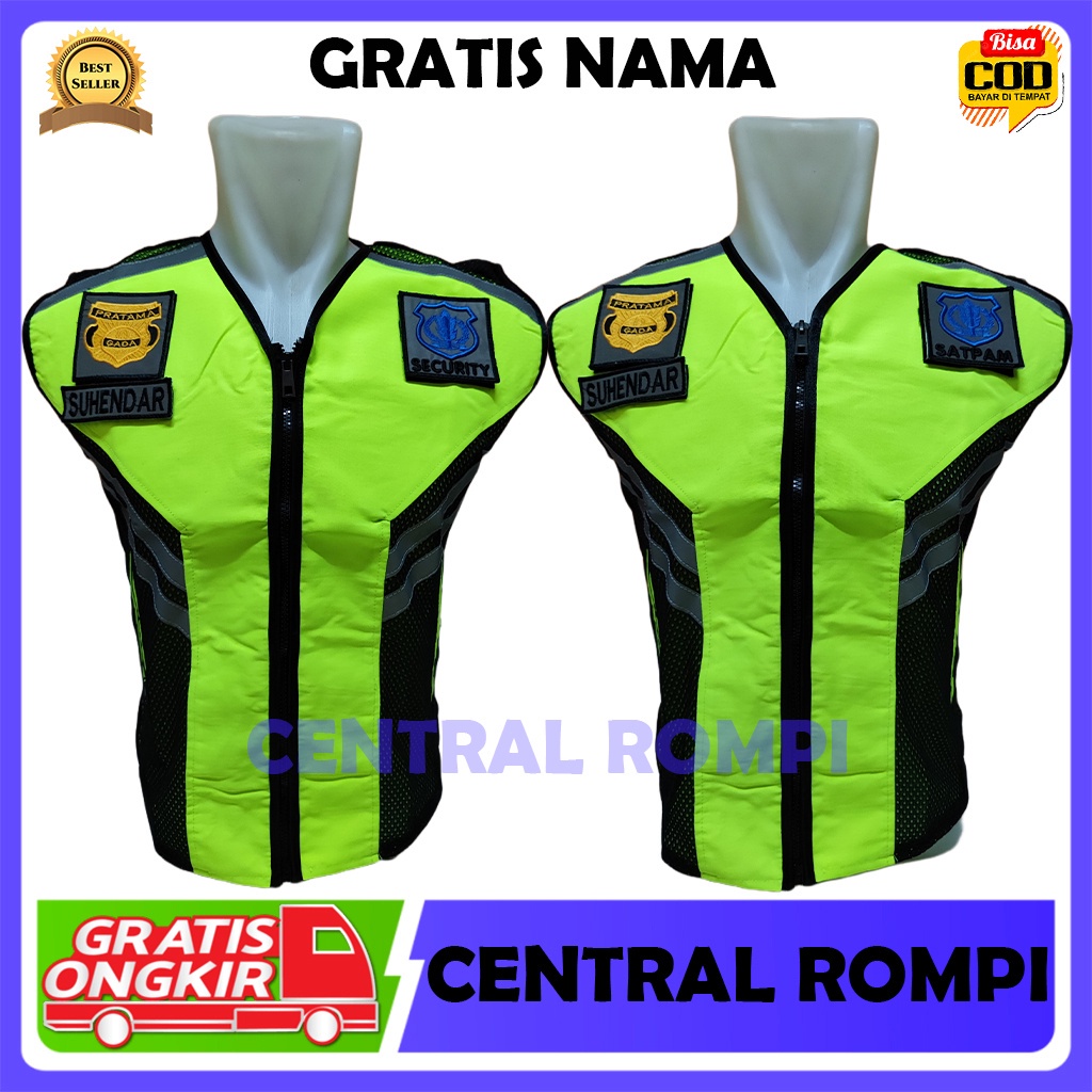 Jual Raja_Rompi Rompi Satpam/Security Bahan Taslan Premium Anti Air ...