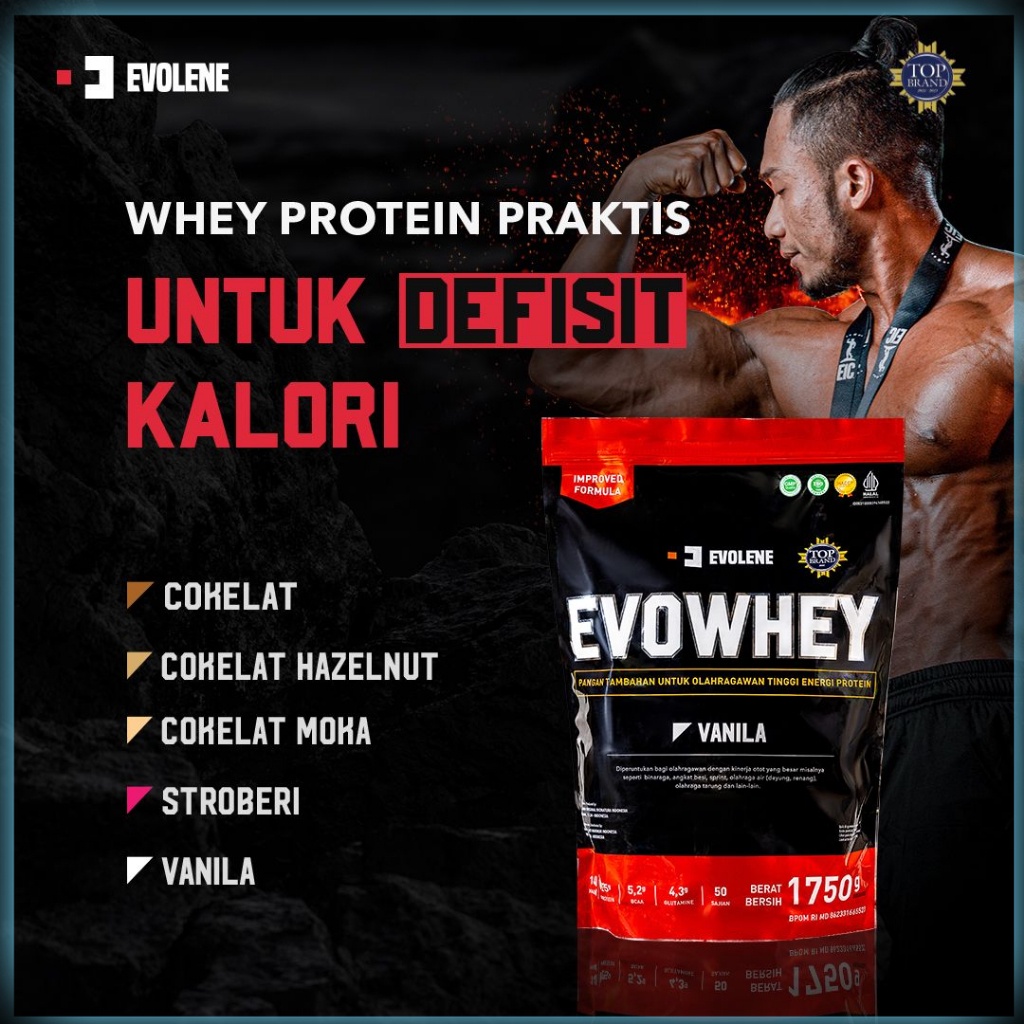 Jual EVOWHEY 50 SERVING ISI 50 SACHET WHEY PROTEIN EVOLENE EVO LENE ...