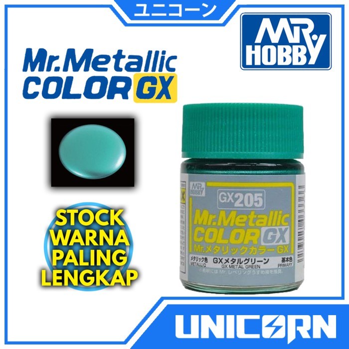 Jual MR METALLIC COLOR GX 205 METAL GREEN /MR HOBBY GX205 CAT AIRBRUSH ...