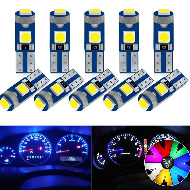 Jual LAMPU LED SPEEDOMETER T5 3 MATA SUPERBRIGHT TERANG 12 VOLT ...