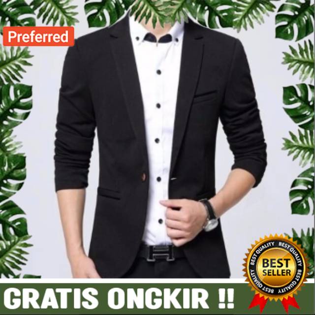 Jual Jas blazer formal pria instinct black/jas wisuda/jas nikah/jas ...