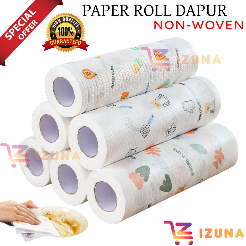 Jual [IZUNA] KAIN LAP TISSUE TISU GULUNG NON-WOVEN / PAPER ROLL DAPUR ...