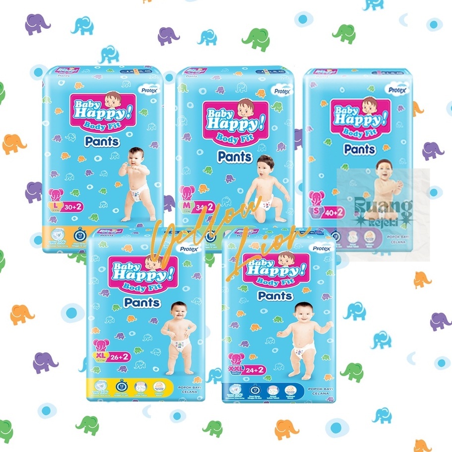 Jual Baby Happy Fit Pants ( S40, L30 , M34 , XL26, XXL24 ) | Shopee Indonesia
