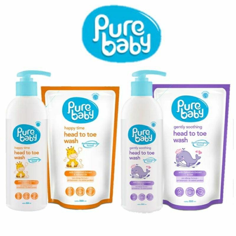 Jual Pure Baby Newborn Gently Soothing | Happy Time Head To Toe Wash ...