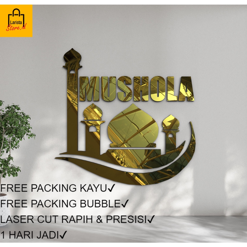 Jual Akrilik Sign Board / Petunjuk Arah Mushola / Masjid Akrilik 2mm ...