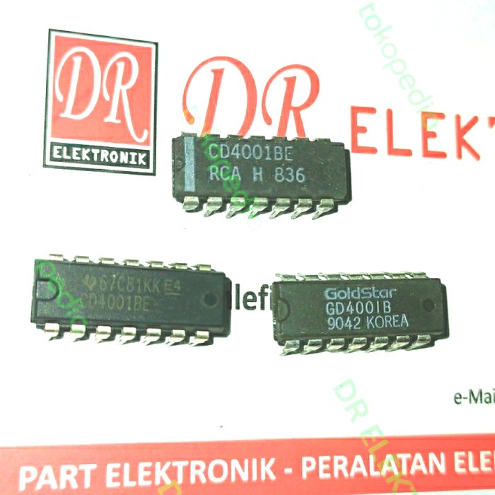 Jual IC 4001 CD4001 Integrated Circuit CMOS CD4001BE DIP LA27 | Shopee Indonesia
