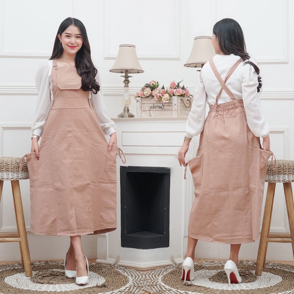 Jual Kana Overall Rok Cargo Renata Model A - Jumpsuit Wanita Kekinian ...