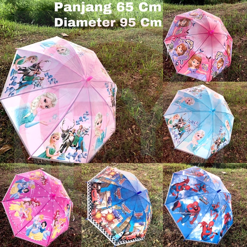 Jual YBC os Payung Anak Karakter Murah / Payung PVC Anak + Pluit ...