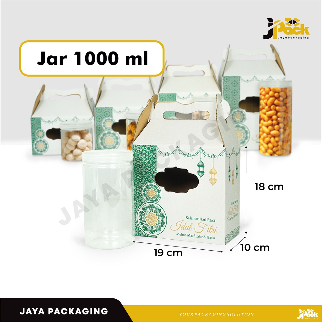 Jual Box 19x10x18 JAR 1000 MLml Isi 2 Toples Bulat Kardus/packing ...