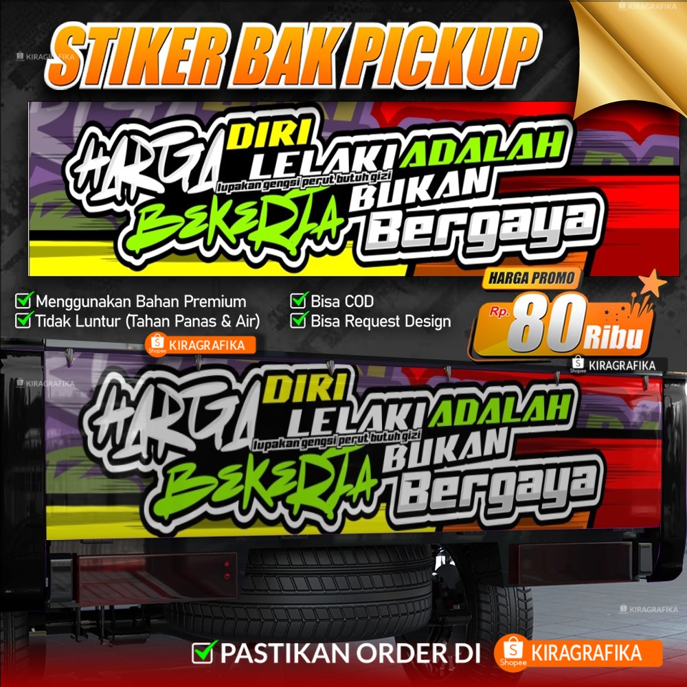 Jual Stiker Decal Pintu Belakang Bak Pick Up Custome All PickUp Bisa ...
