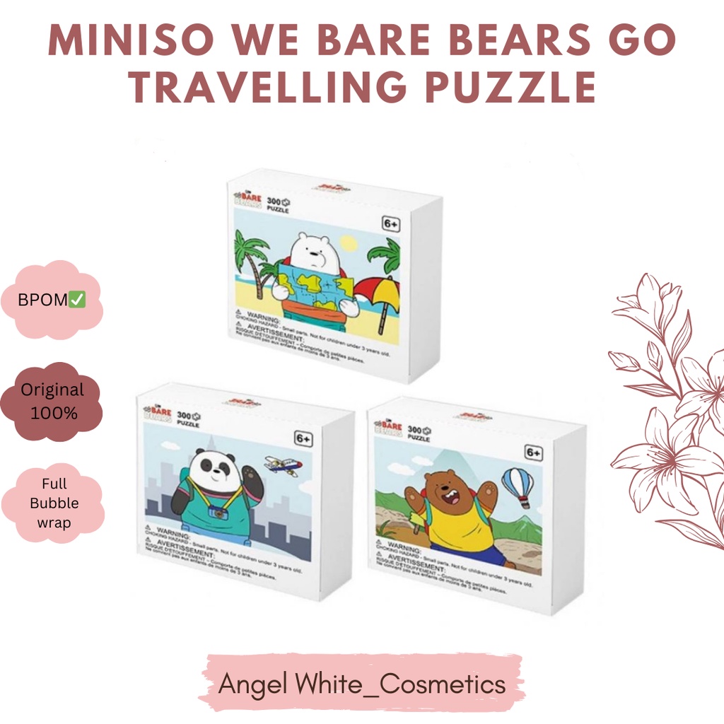 Jual MINISO WE BARE BEARS GO TRAVELLING PUZZLE | Shopee Indonesia