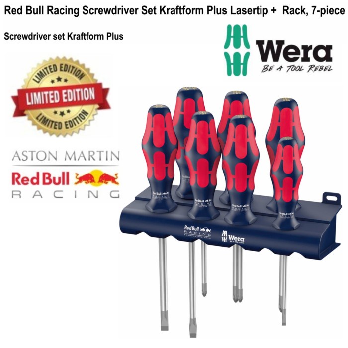Jual WERA Obeng Racing Set 05227700001 Limited Edition Red Bull 7PC ...