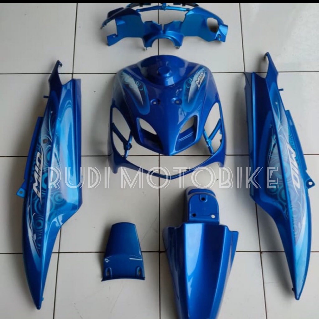 Jual FULL BODY HALUS YAMAHA MIO SMILE WARNA BIRU PLUS STIKER | Shopee ...