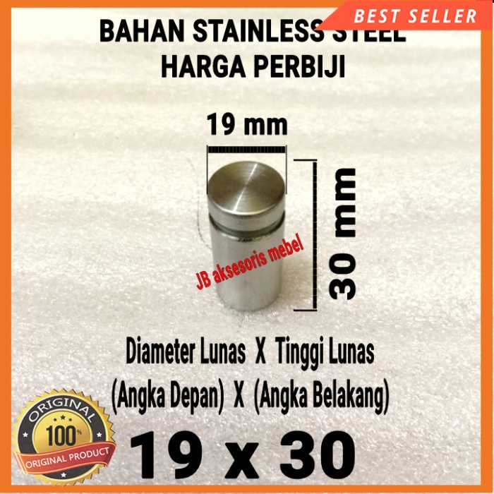 Jual PEN IKLAN 19 X 30 STAINLESS / BAUT KACA AKRILIK / SIGN BOARD ...