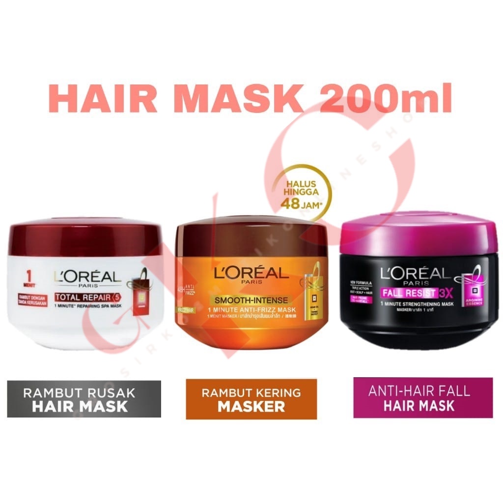 Jual Loreal Hair Mask Total Repair / Fall Resist ( Hair Spa ) - 200 ml ...
