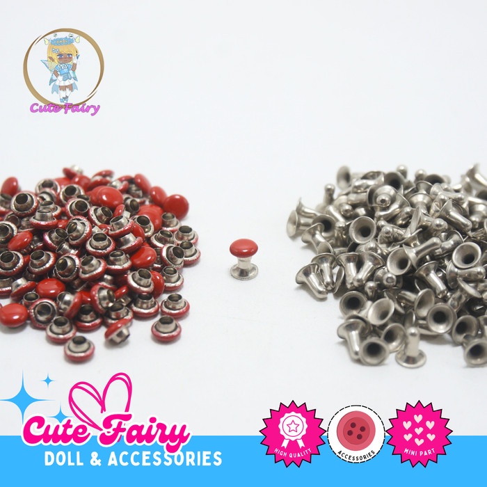 Jual Kancing jepret mini 4mm Benik cetet Aksesoris jahit baju Boneka ...