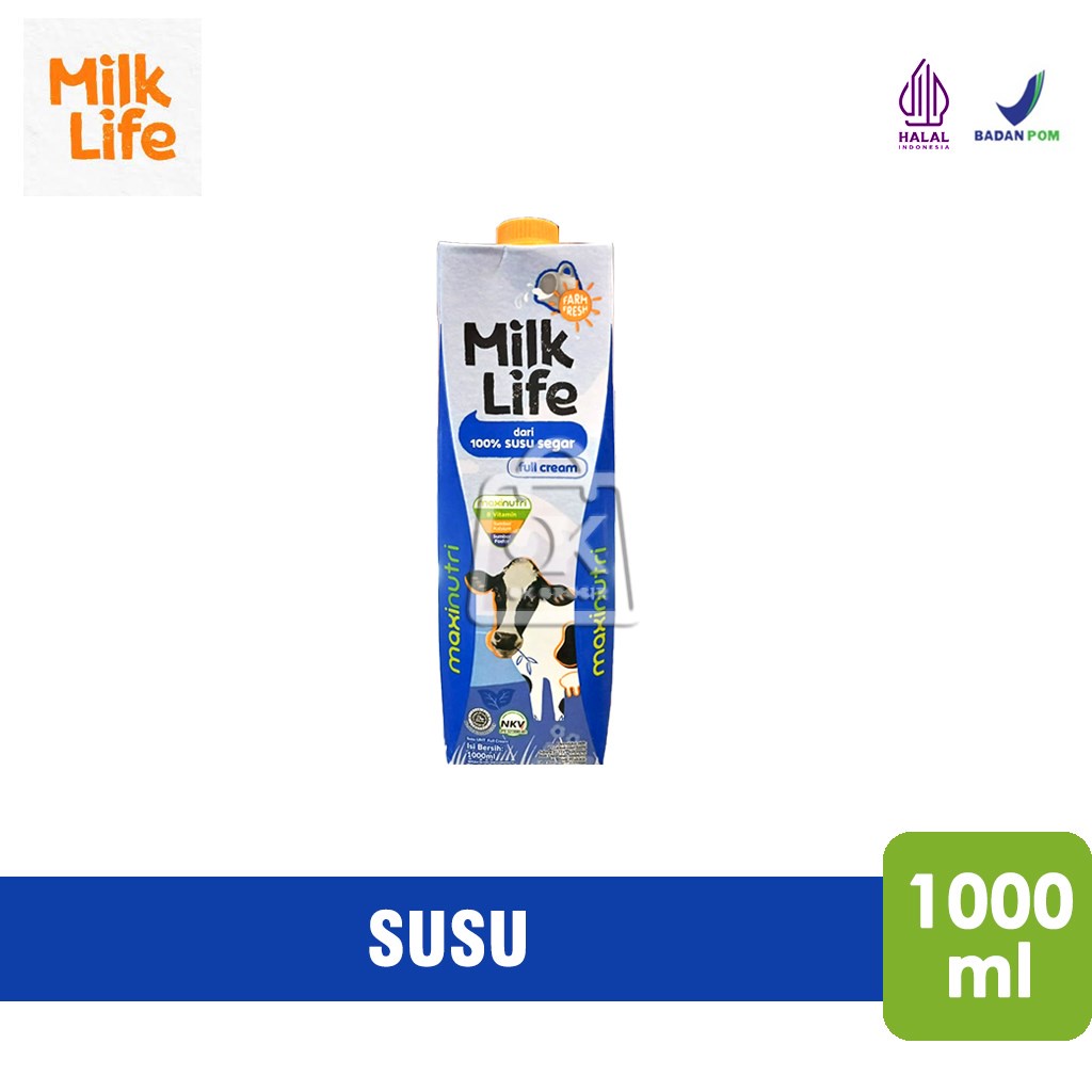 Jual Susu UHT Milk Life / Susu Full Cream (1000 ml) | Shopee Indonesia
