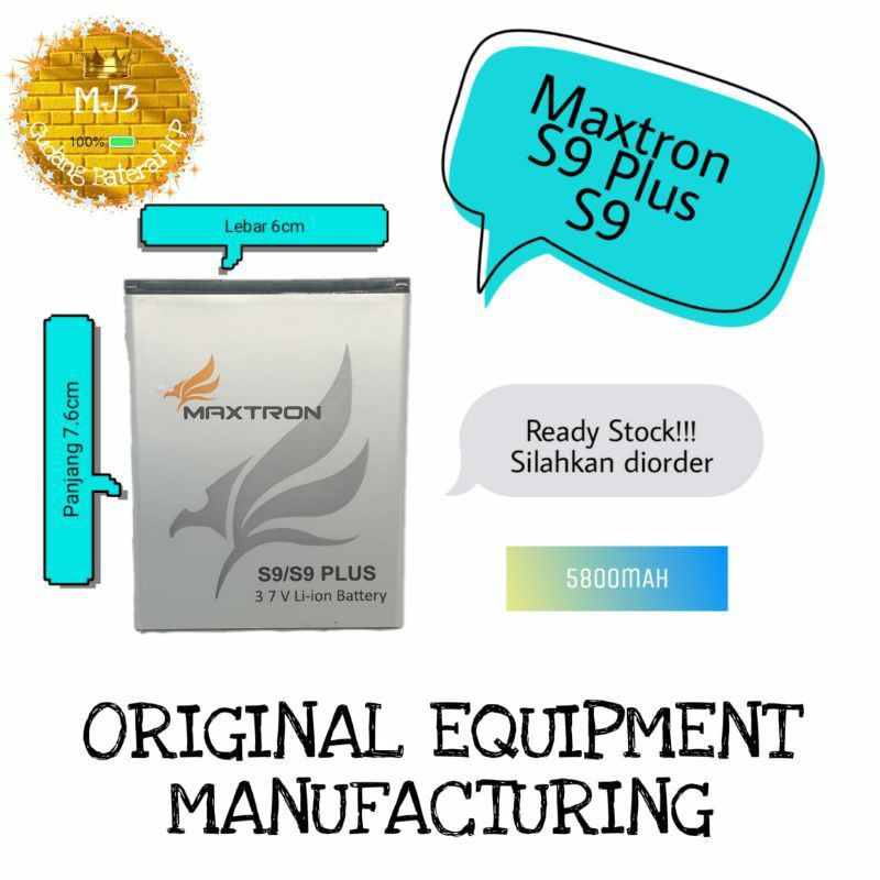Jual Baterai Maxtron S9/S9 Plus/S8/S8+/S8 Reno/S8 jet/pluto Rainbow (pjg 7.6 lbr 6cm) | Shopee ...