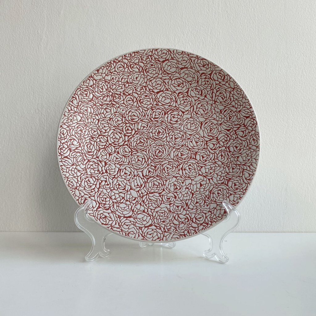 Jual Red Rose Dining Plate | Shopee Indonesia