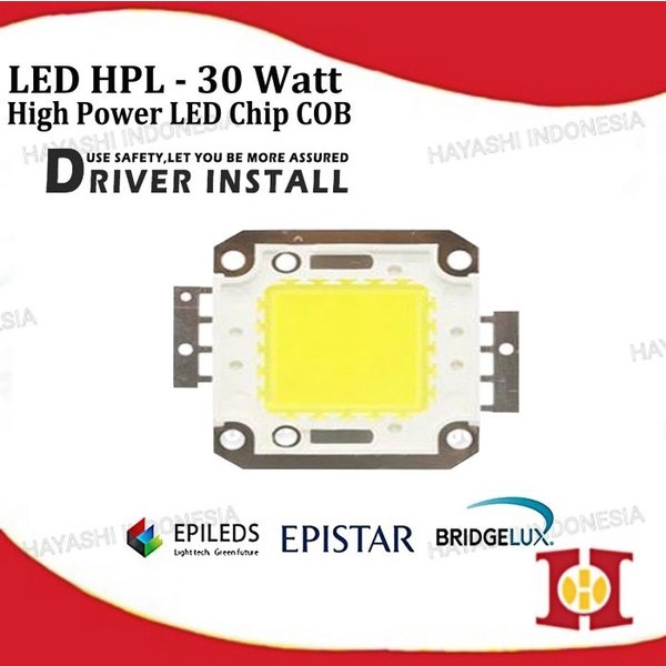 Jual HPL High Power LED Epistar Epiled Chip COB Biji Mata 30W 30 Wat White | Shopee Indonesia