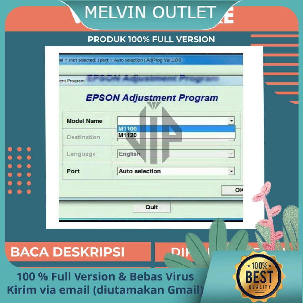 Jual Program Resetter Epson M1100 M1120 Unlimited Printer Epson Program Software | Shopee Indonesia