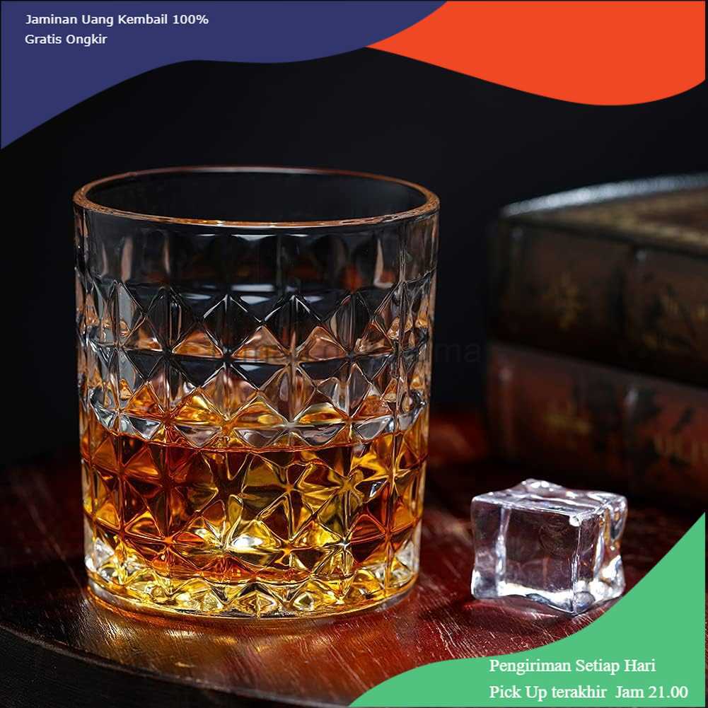 Jual TD - PLR One One Two Cups Gelas Whisky Cocktail Old Fashion Rock Glass 300ml - DM303 ...