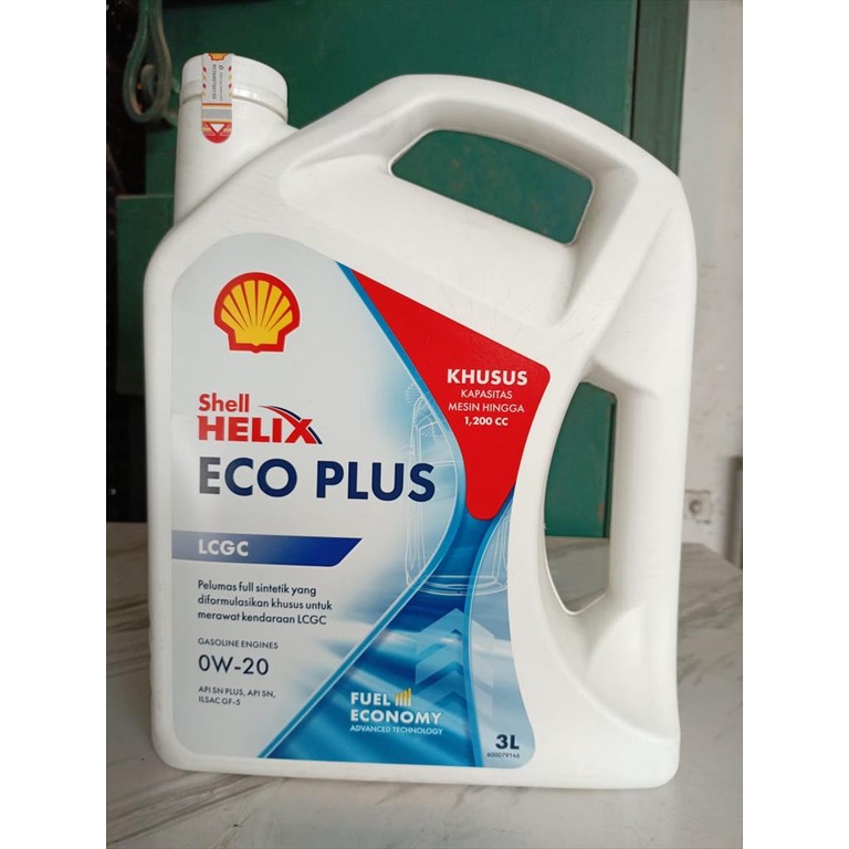 Jual Oli Mesin Shell Helix ECO Plus LCGC 0W-20 Galon 3 Liter Scan ...