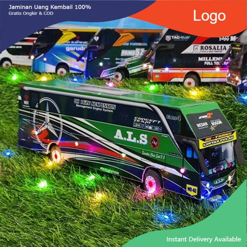 Jual Miniatur Bus Oleng Dengan Musik Telolet Dan Full lampu als antar ...