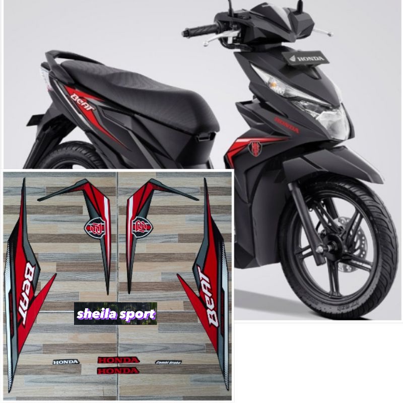 Jual Striping beat stiker lis les Honda beat hitam black tahun 2019 ...