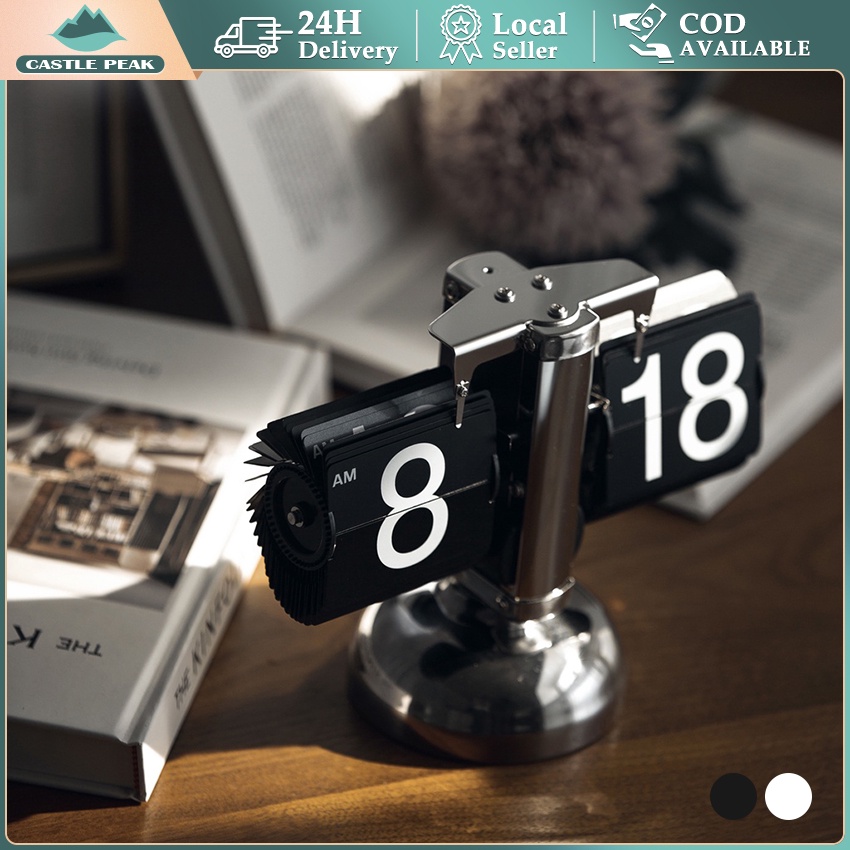 Jual Retro Flip Clock / Jam dinding Aesthetic / Jam meja / Jam ...