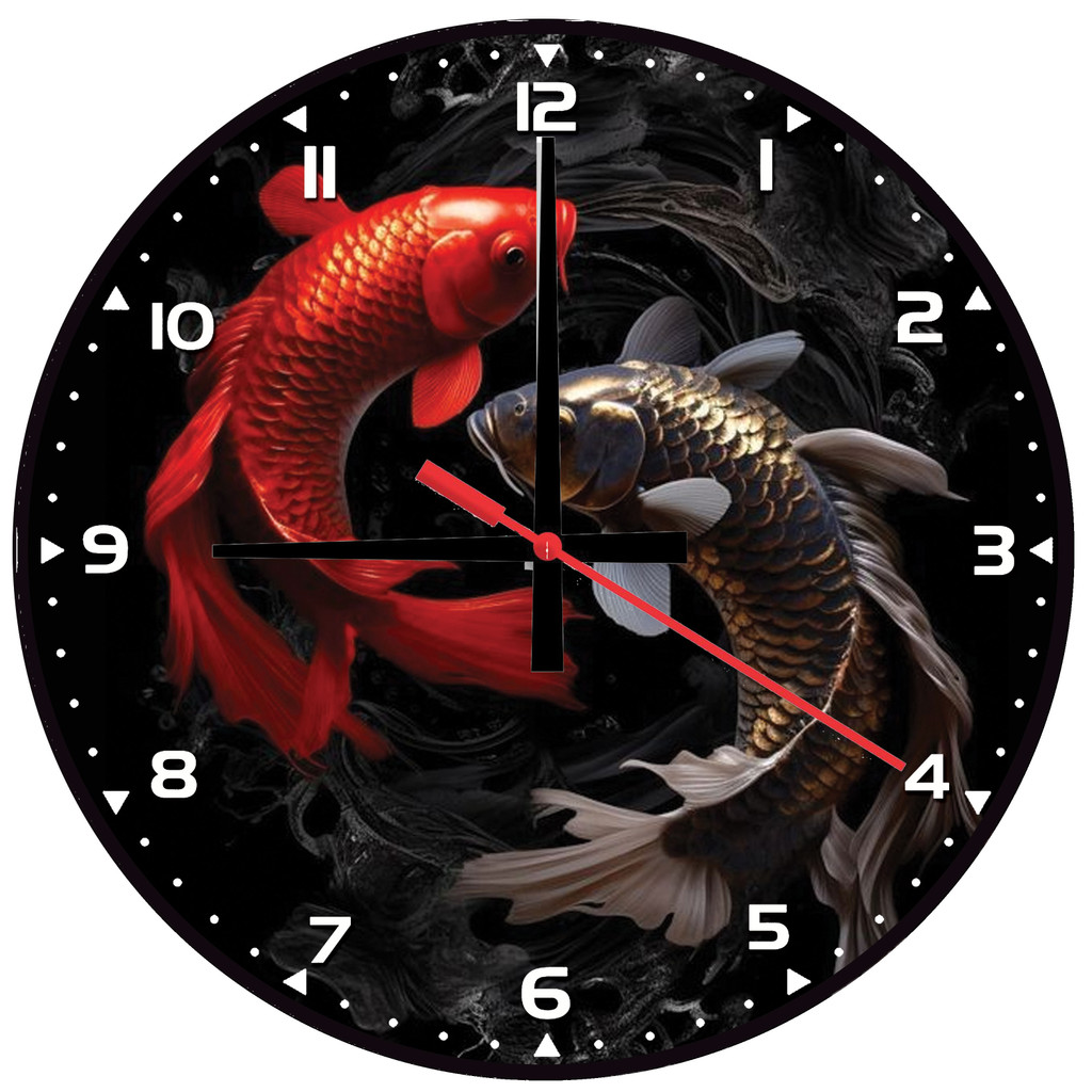 Jual JAM DINDING IKAN KOI / WALLCLOCK/ MEKKAH / JAM DINDING MURAH / JAM ...