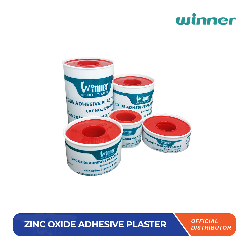 Jual WINNER Zinc Oxide Adhesive 4.5 Meter Pita Perekat Luka | Shopee ...