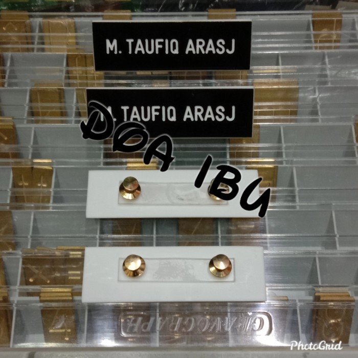 Jual [Terbaru]Ready name tag papan nama dada TNI/POLRI-paku jambu ...